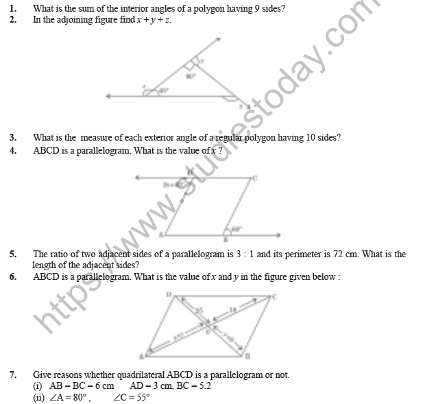 Understanding Quadrilaterals Class 8 NCERT Solutions For Class 8 Maths